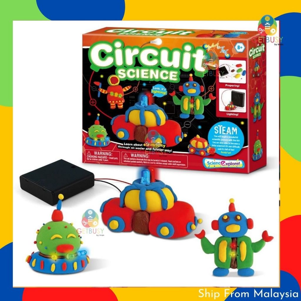 GETBUSYBYIMAN Junior Electrical Circuit Playdough Kit | Shopee Malaysia