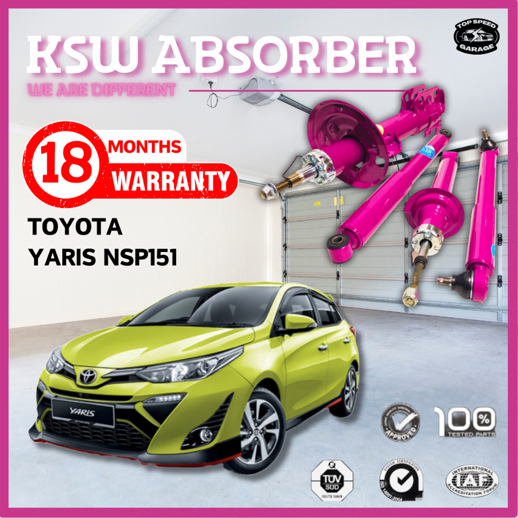TOYOTA YARIS NCP150 NSP151 - KSW (GAS) Shock Absorber FRONT & REAR ...