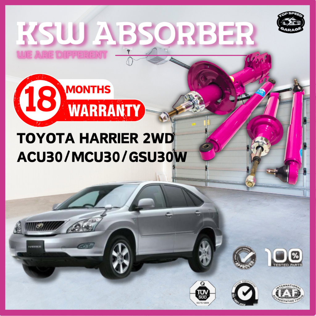 TOYOTA/LEXUS HARRIER "2WD" MCU30/ACU30/GSU30W - KSW (GAS) Shock ...