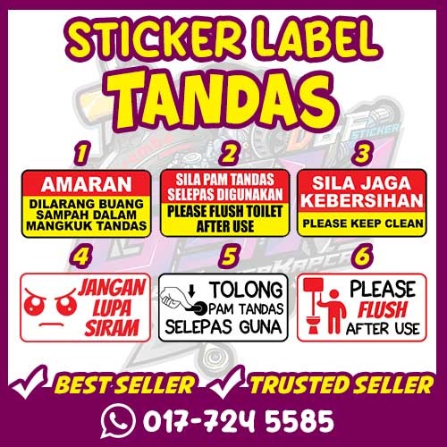 Sticker Tandas Kalis Air / Toilet Sticker / Toilet Sign | Shopee Malaysia