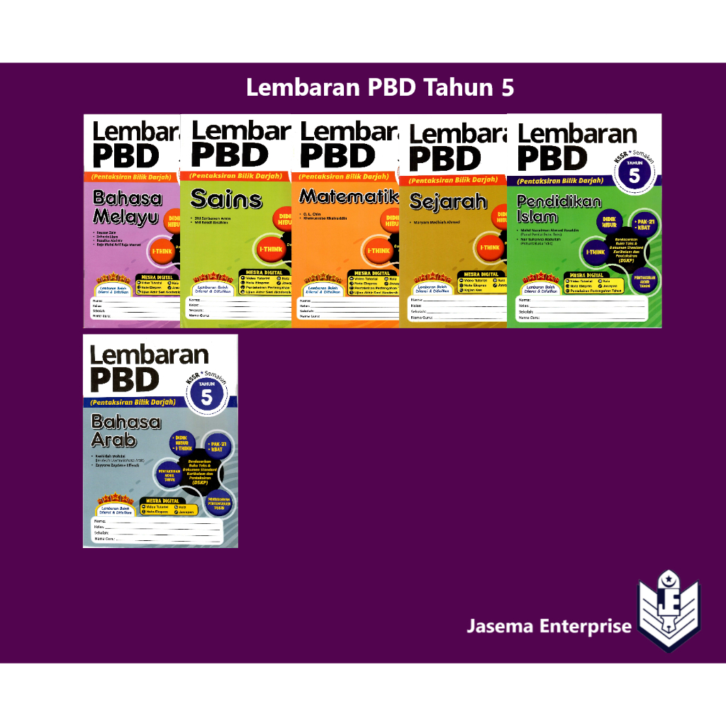 Lembaran PBD Tahun 5 Bm | English | Matematik | Sains | Sejarah | Islam | Jawi | Muzik | PJK ...