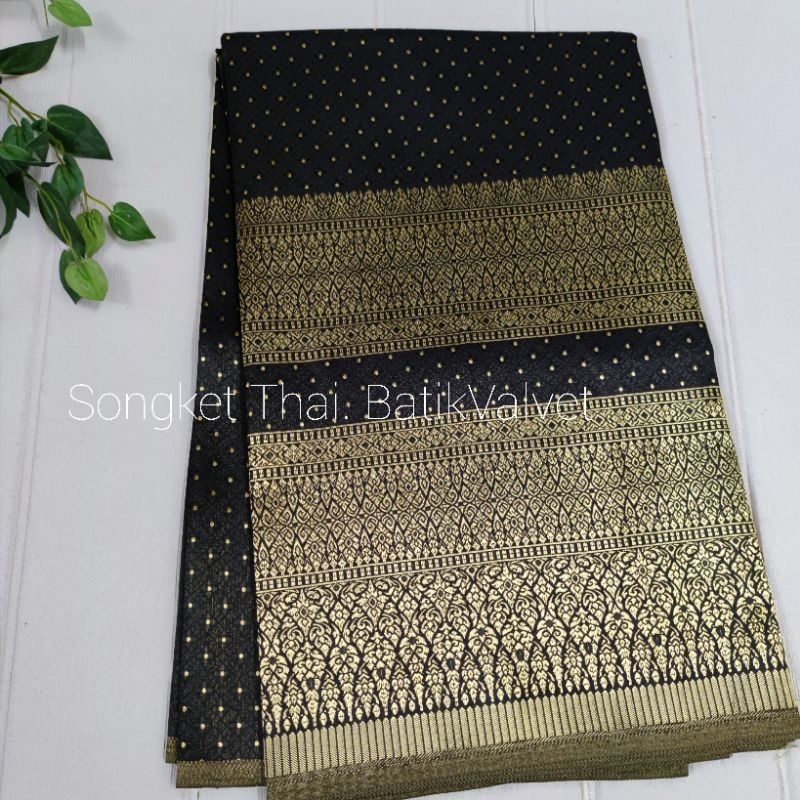 SONGKET THAI SAMPIN BLACK GOLD / BLACK SILVER | Shopee Malaysia