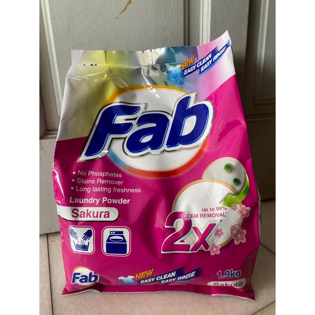 Fab Detergent Powder 2/1.9kg | Shopee Malaysia
