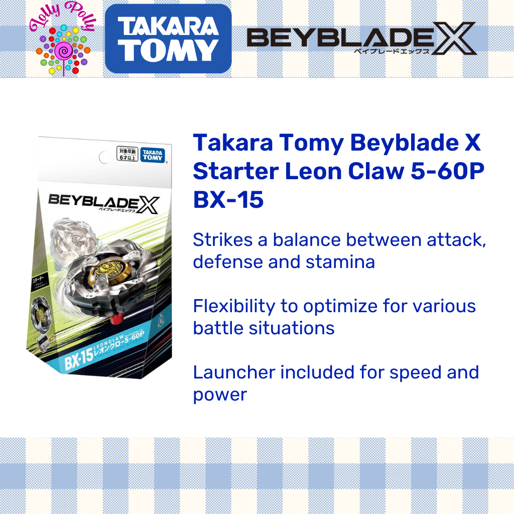Takara Tomy Beyblade X Starter Leon Claw 5-60P BX-15 (913030) | Shopee Malaysia