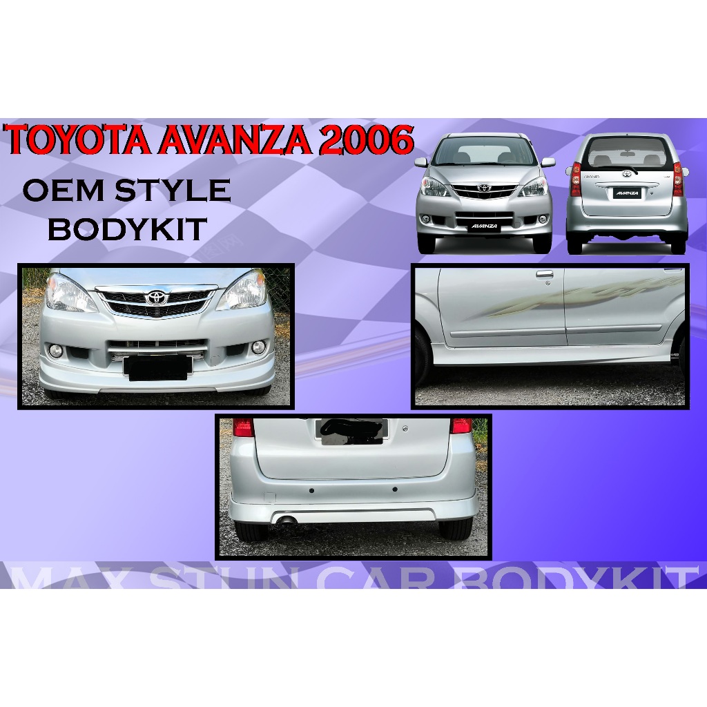TOYOTA AVANZA 2006 OE FULLSET BODYKIT OE LOOK BUMPER SKIRT LIP AVANZA ...