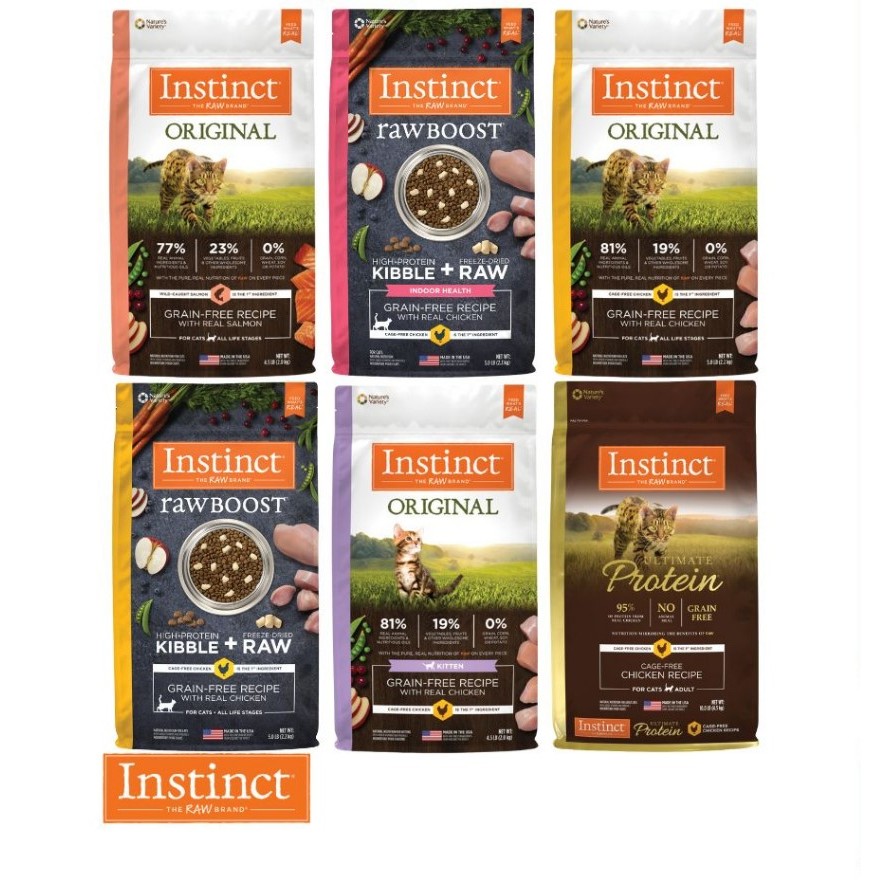 Instinct Original / Raw Boost / Ultimate Protein Grain Free Cat Dry Food Adult Kitten (1.8kg ...