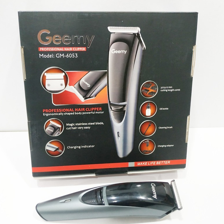 Gemei GM 6053 Hair Clipper Rechargeable Hair Trimmer shaver Men Beard ...