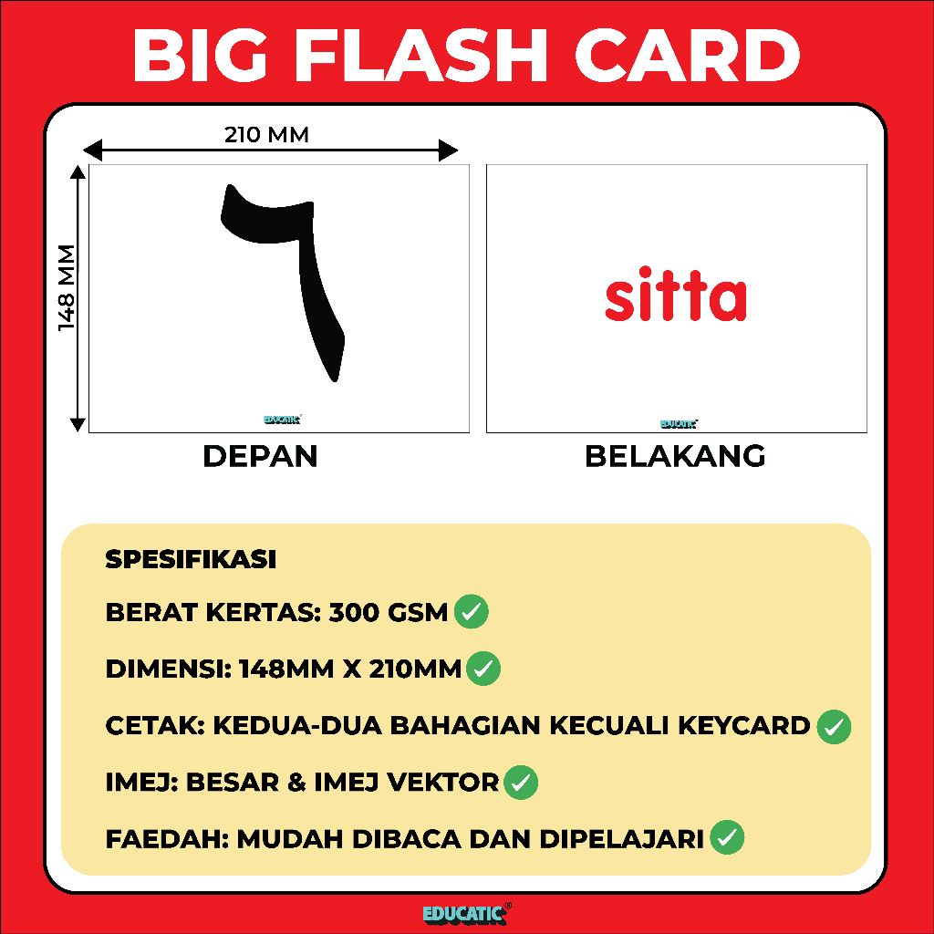 Big Flash Card | Kad Imbas Besar | Nombor 1 hingga 10 Bahasa Arab ...