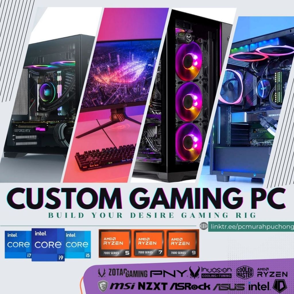 🔥100% NEW GAMING PC PACKAGE CUSTOMIZE CUSTOM PC HIGH PERFORMANCE INTEL ...
