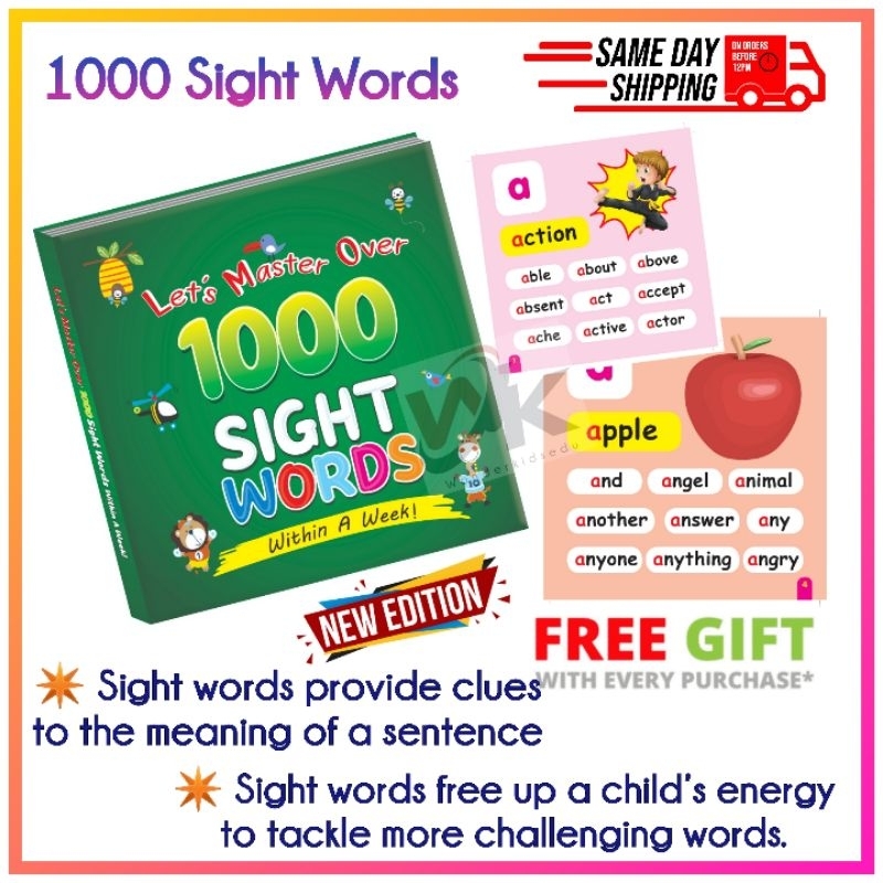Let's Master Over 1000 Rhyming Words | 1000 Sight Words | English ...