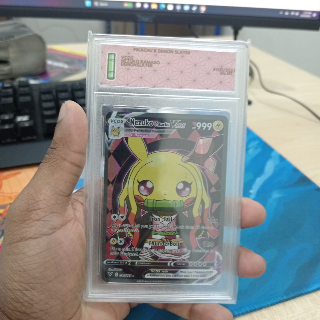 Pokemon X Demon slayer Nezuko pikachu Vcos colab slab set full set ... Pokemon X Demon slayer Nezuko pikachu Vcos colab slab set full set ...