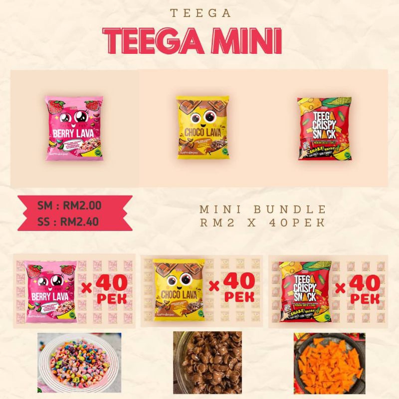 (FAST SHIPPER) Door gift / TEEGA MINI SERIES 25G / Teega Mini Cheese ...
