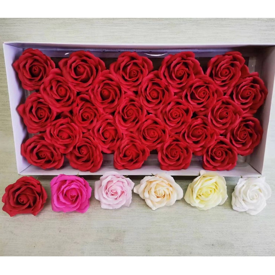 [ Ready Stock] 25pcs 5 Layers Diamond Rose Soap Flower Head/Bunga Sabun ...