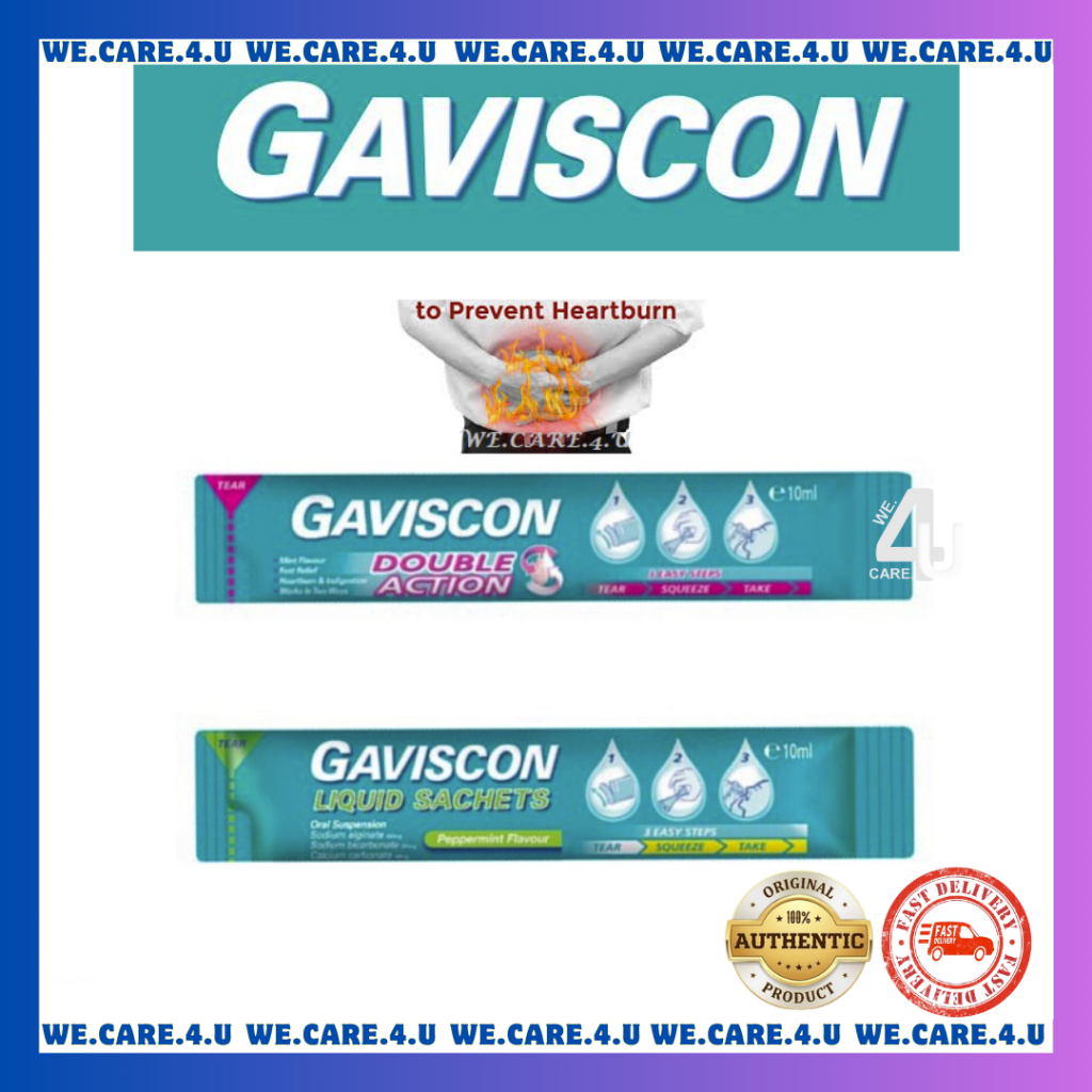 ~[ANTASID GASTRIK] GAVISCON DOUBLE ACTION SACHET / LIQUID PEPPERMINT ...