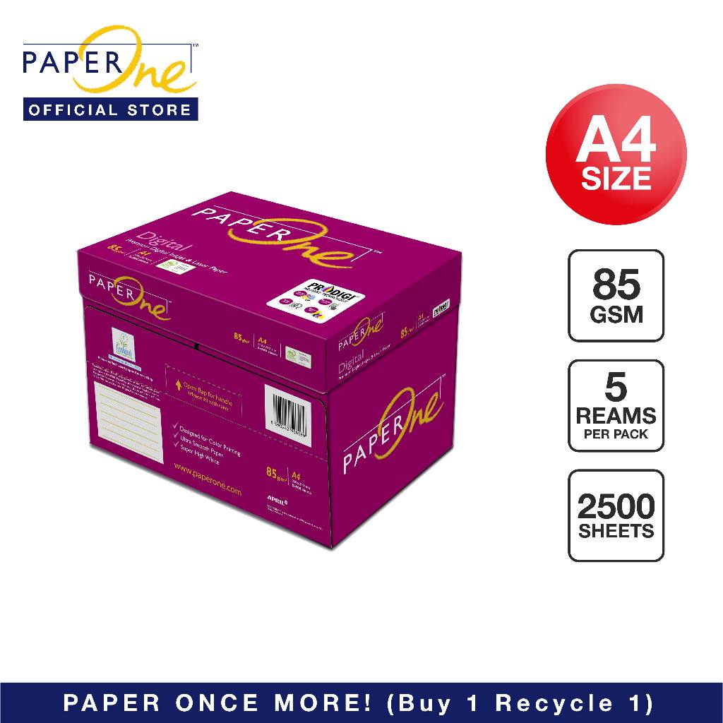 PaperOne A4 Digital Paper 85gsm 2500 Sheets (5 Reams) | Shopee Malaysia