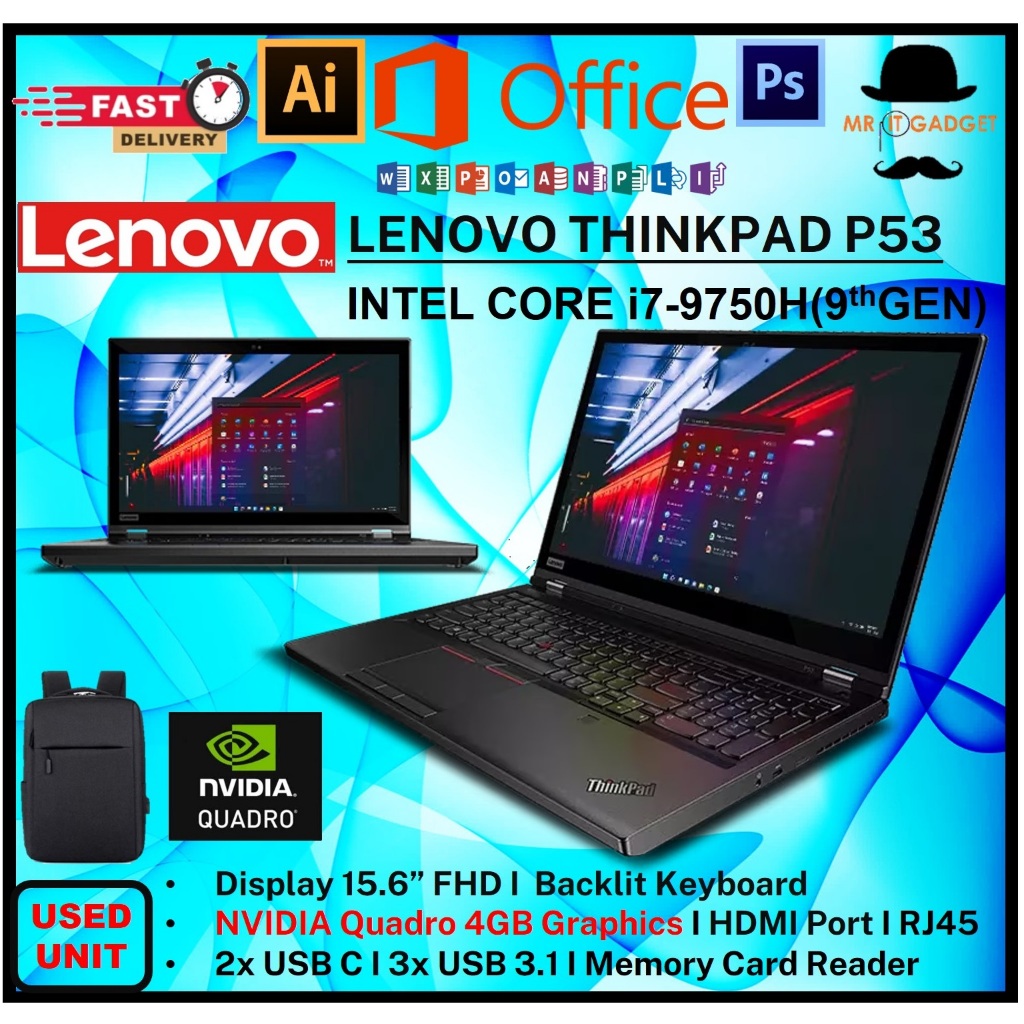 Lenovo ThinkPad P53/P52/P51/T570/T580/T590 15.6"inch Core i7/i5(7th/8th ...