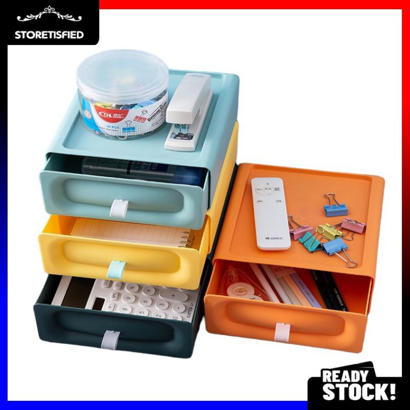 BEKAS SIMPAN BARANG | Kotak Alat Tulis Atas Meja | Laci Aksesori Susun ...