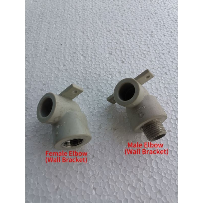 PPR Female Threaded Elbow Male Threaded Elbow PPR FTE MTE with wall ...
