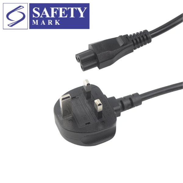HSC Safety Mark 3 PIN UK PLUG To IEC C5 CLOVER BS1363/A SASO2203 SS145/A MS589/A 3A 250V Power ...