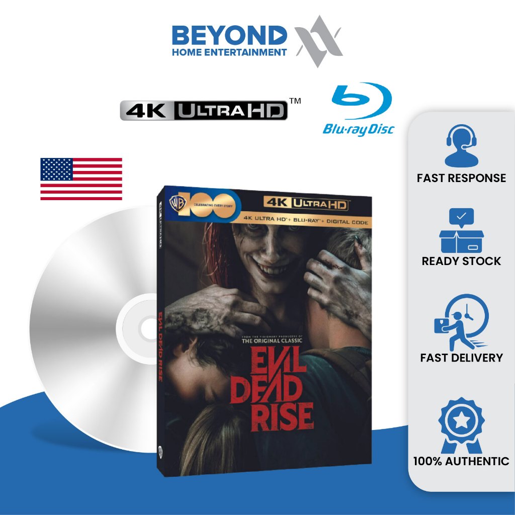 Evil Dead Rise [4K Ultra HD + Bluray] Blu Ray Disc High Definition ...
