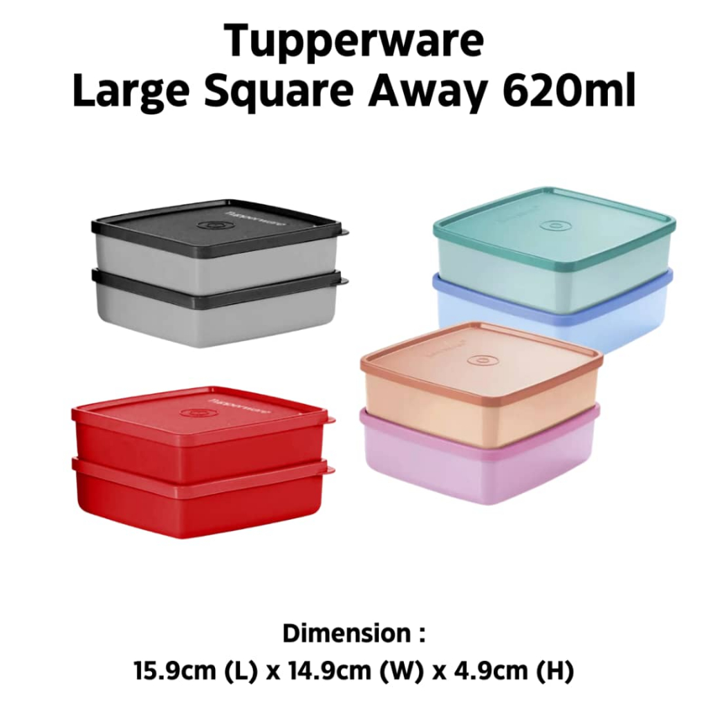 Tupperware Large Square Away 620ml (1 pc) | Shopee Malaysia
