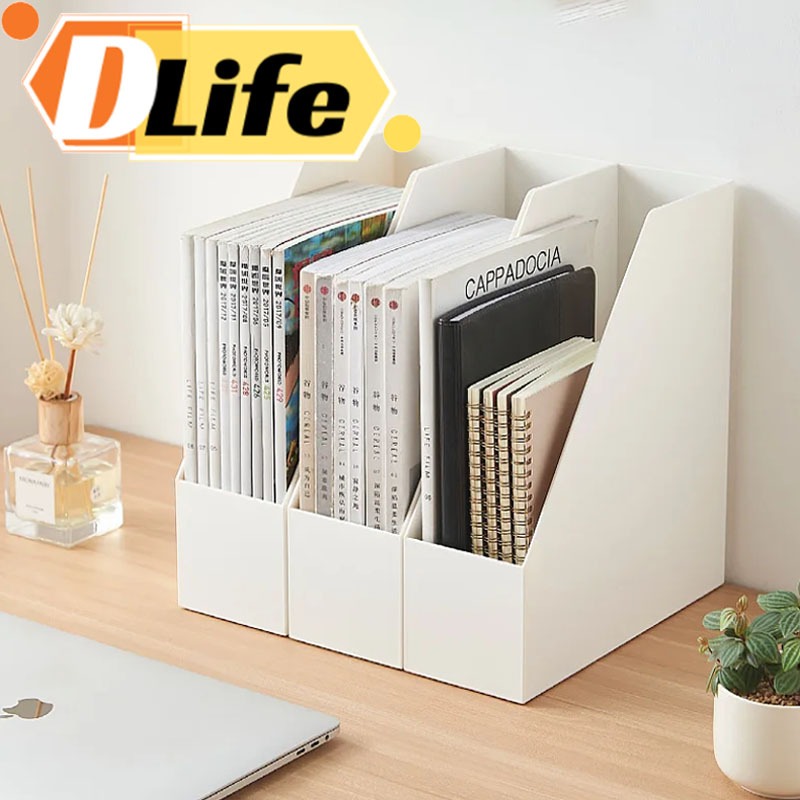 D.Life Plastic Vertical File Folder Storage Organizer Bin,Hold ...