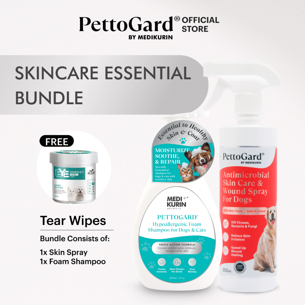PettoGard Hypoallergenic Foam Shampoo for Dogs & Cats 500ml (for ...