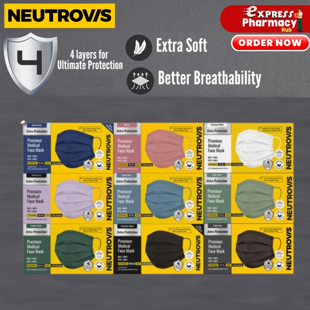 [ORIGINAL NEUTROVIS MASK!! SHIP IN 24 HOURS!!] NEUTROVIS 4 PLY MEDICAL ...