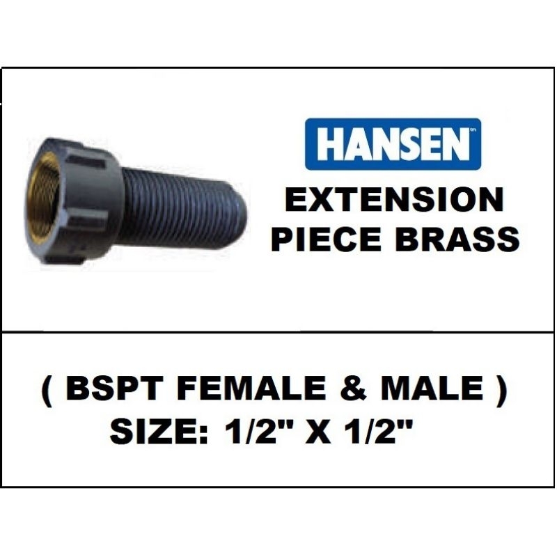 *BRASS THREADED* HANSEN Extension Socket M/F Hansen Poly Extension ...