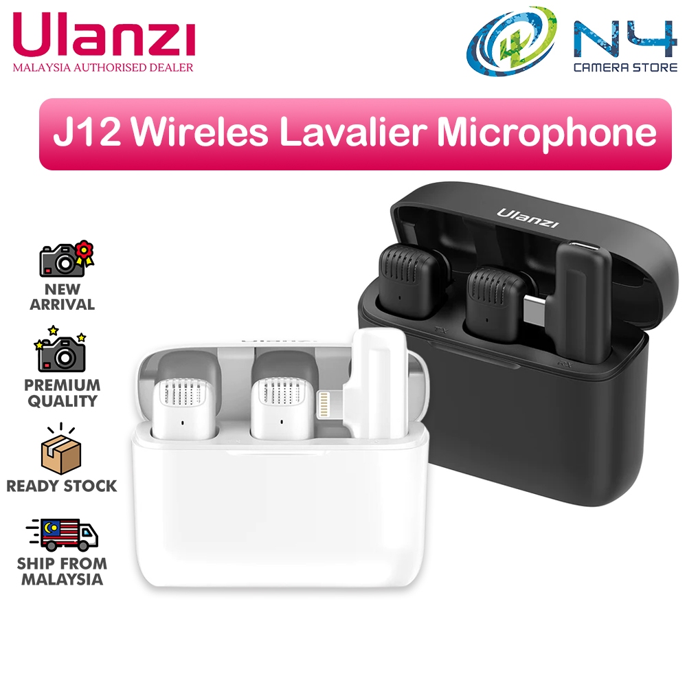 Ulanzi J12 Wireless Lavalier Microphone System Lightning / Type-C ...