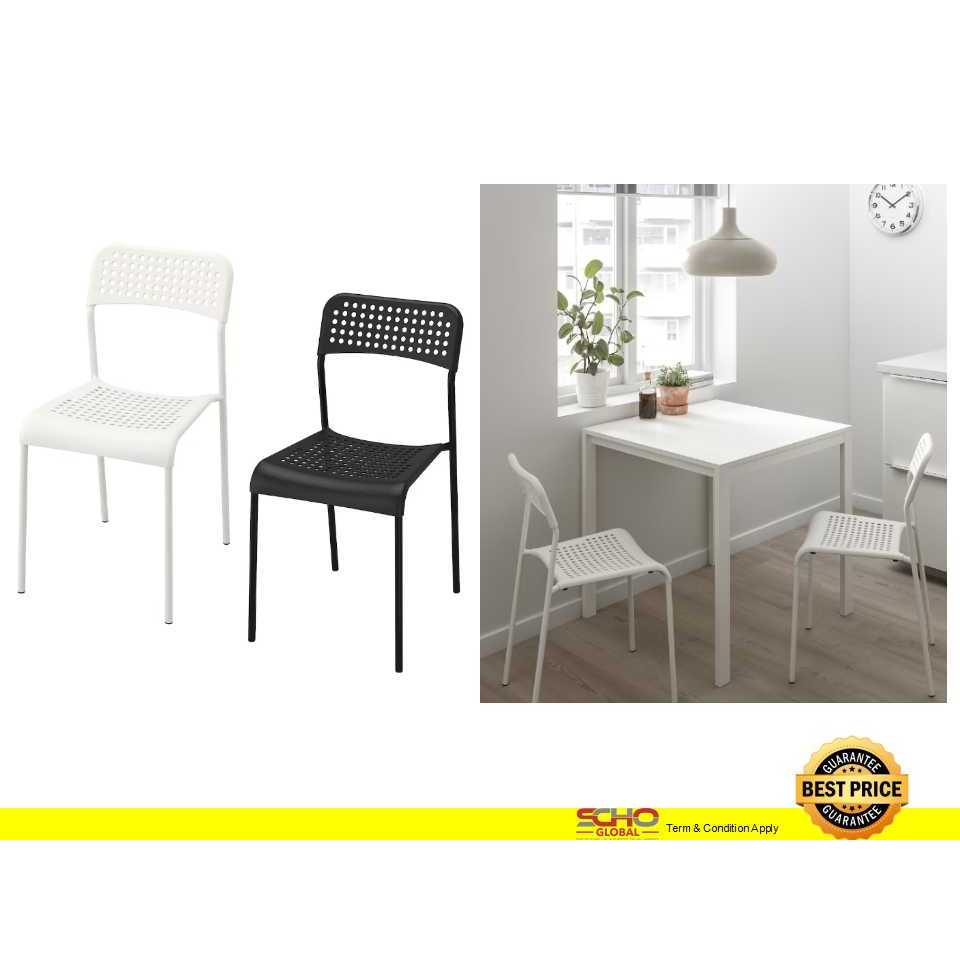 IKEA-ADDE Chair, white/black | Shopee Malaysia