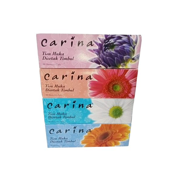 Carina tissue tissue muka di cetak timbul 90's x 2 ply 4 box facial ...