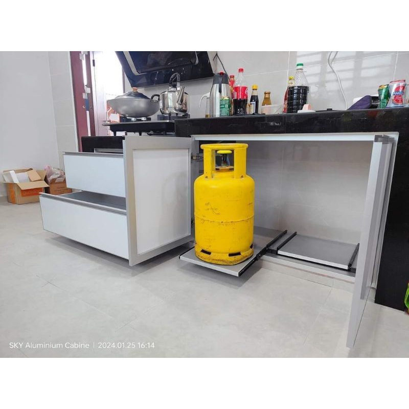 【HEAVY DUTY】Kitchen Cabinet Aluminium Gas Roller/Gas Rack | Shopee Malaysia