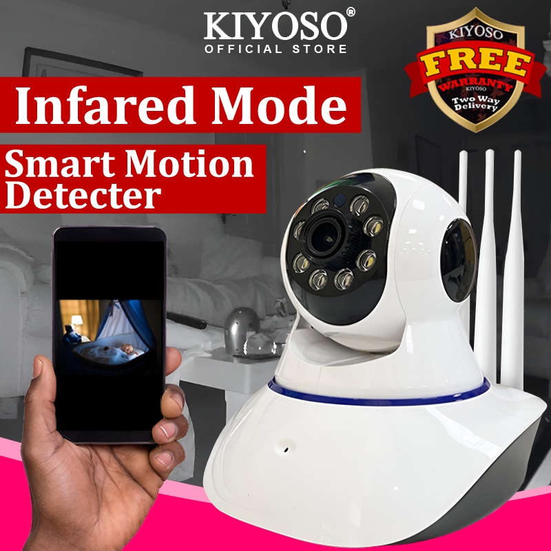 KIYOSO 1080P Wireless CCTV 360 Night Vision Baby Motion Tracking ...