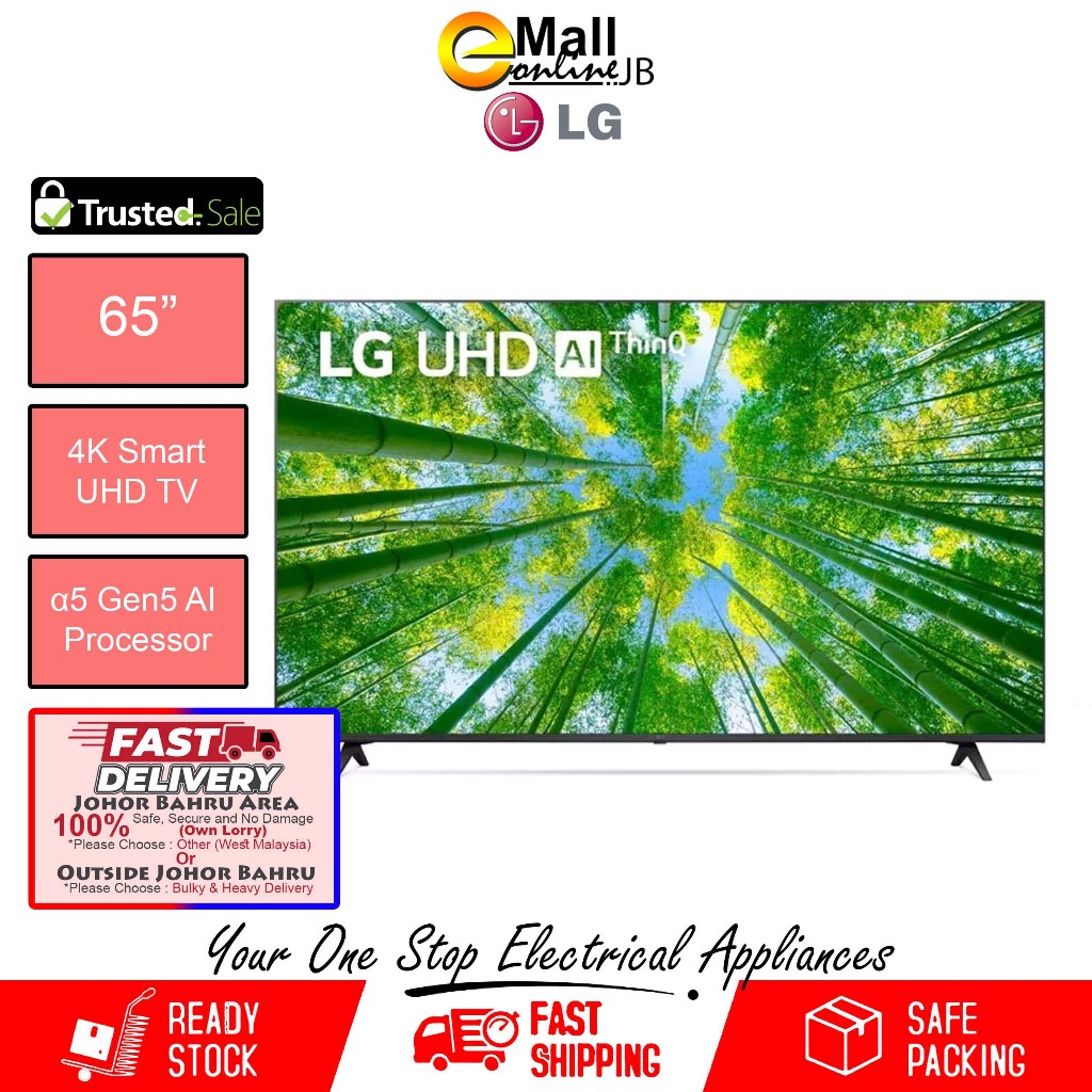 LG 65" 4K Smart UHD LED TV UQ80 Series 65UQ8050PSB 65UQ8050 65UQ80 with AI ThinQ® | Shopee Malaysia