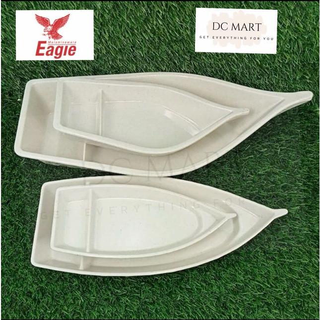 100% Melamine / 100% Food Grade BOAT SHAPE PLATE W COMPARTMENT ...