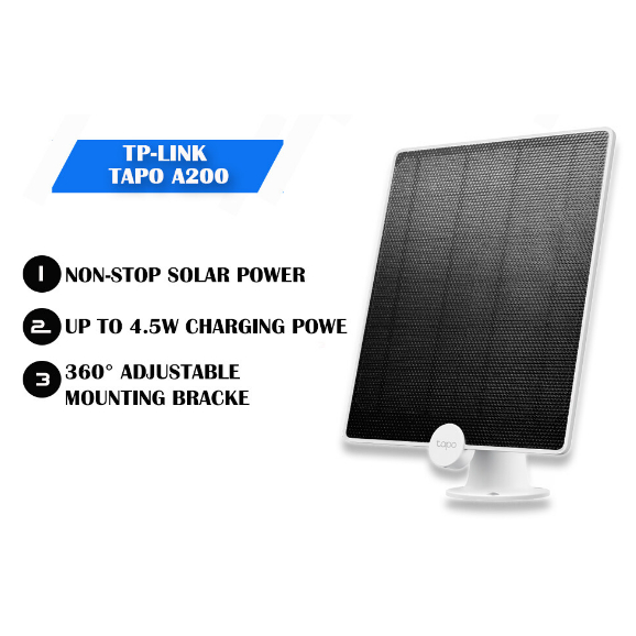 TP-LINK TAPO A200 SOLAR PANEL + TAPO C425 2K 10KMAH LITHIUM ION BATTERY ...