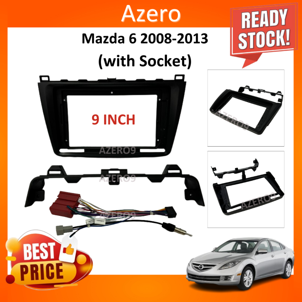 Android Player Casing 9" Mazda 6 2008-2013 (with Socket) | Shopee Malaysia