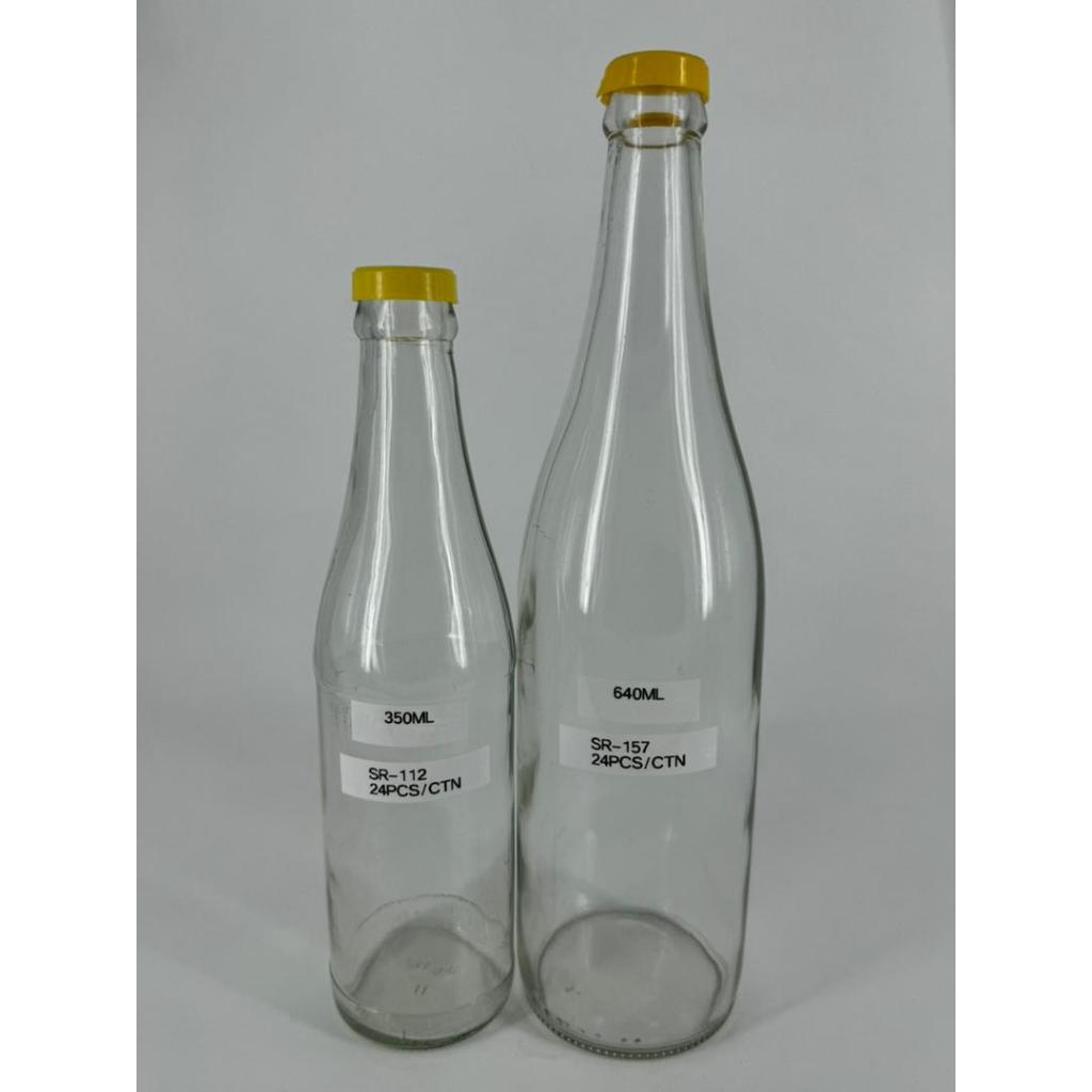 Common Sauce Round Glass Bottle with Snap Cap 350ML/640ML/Botol Sauce/酱油瓶 | Shopee Malaysia
