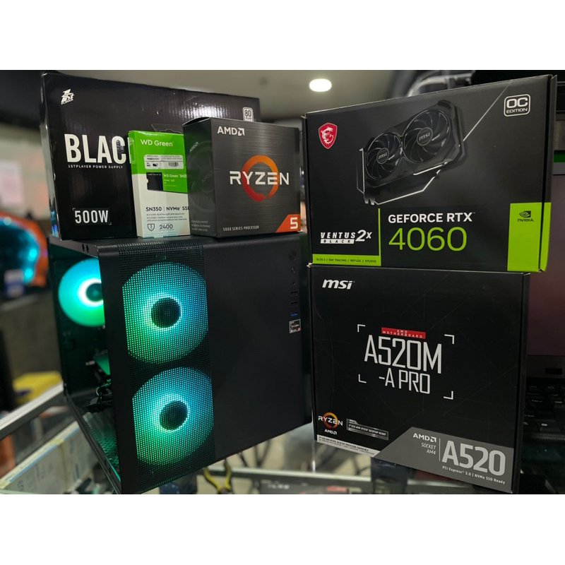 PC GAMING & EDITING - AMD RYZEN 5 5500 / 16GB RAM DDR4 / MSI A520M ...