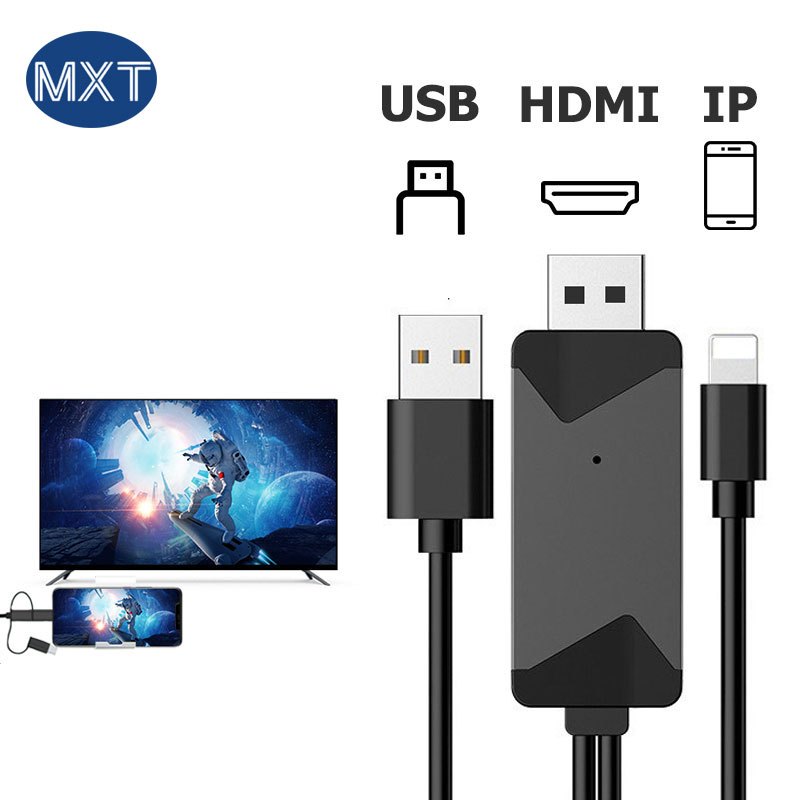 IP to HDMI Same Screen Adapter Cable Phone Tablet to HDMI Projection ...