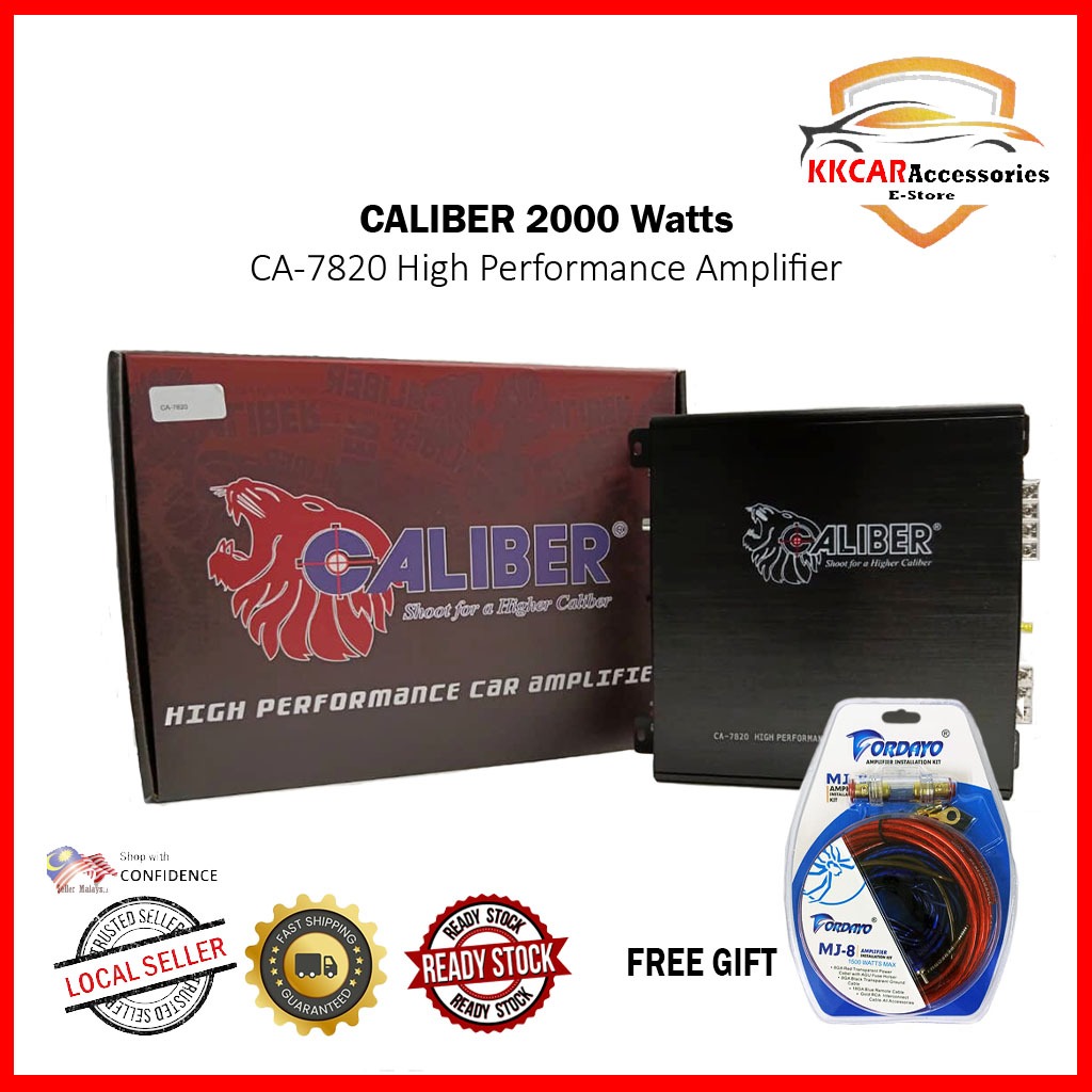 CALIBER 2000Watts 2 CH Channel Car Power Amp Amplifier CA-7820 Suitable ...
