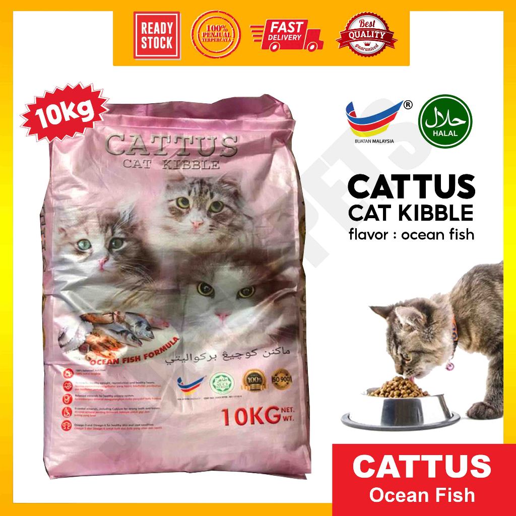 10KG | Cattus Cat Dry Food Ocean Fish Milk Cat Food Pet | Makanan ...