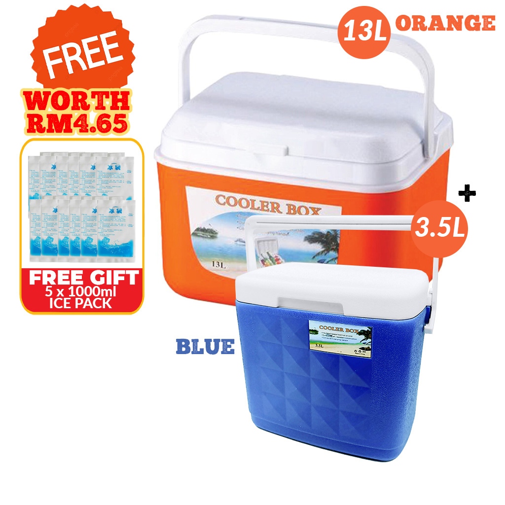 3.5L 5L 13L Small Cooler Ice Box for Camping Drink Fishing Heavy duty ...