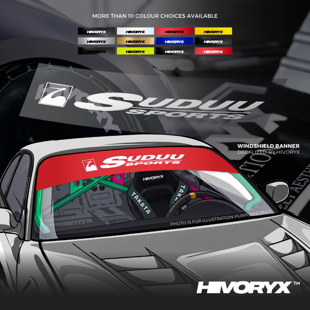 「SUDUU SPORTS」SPOON SPORTS HONDA WINDSHIELD BANNER FRONT WINDSCREEN ...