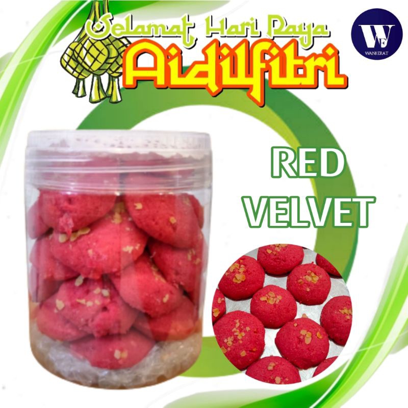 [KUIH RAHMAH] RED VELVET COOKIES | BISKUT HOMEMADE | Shopee Malaysia