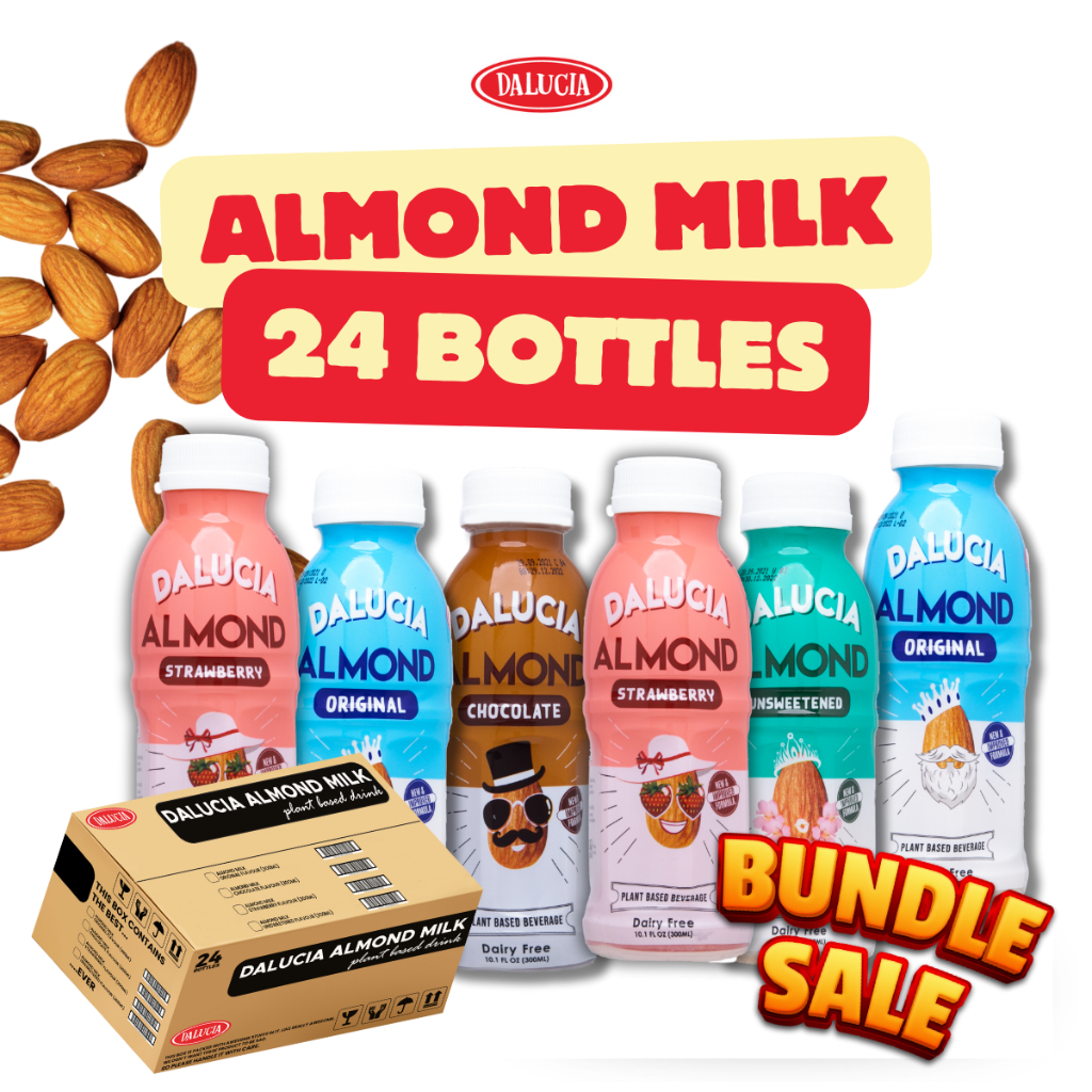 [BUNDLE 24 BOTTLES ] - Dalucia Minuman Susu Badam / Non-Dairy Almond ...