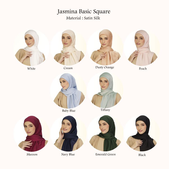 Jasmina Malaysia Basic Square Plain | Shopee Malaysia