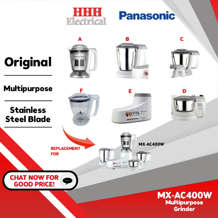 PANASONIC Original Spare Parts for Multipurpose Mixer Grinder MX-AC400W ...