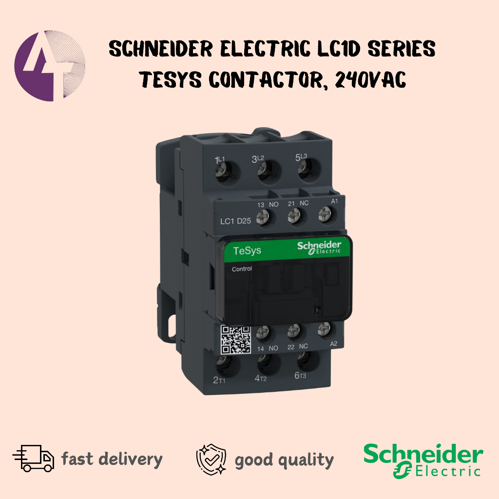 Schneider Electric LC1D Series TeSys Contactor, 240VAC | Shopee Malaysia